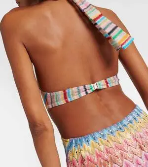 Missoni Zigzag Cotton-blend Lame Halterneck Jumpsuit