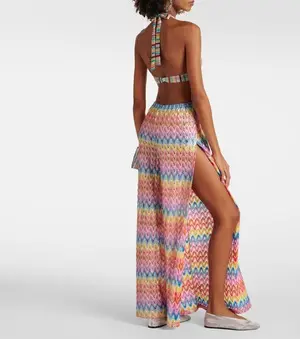 Missoni Zigzag Cotton-blend Lame Halterneck Jumpsuit