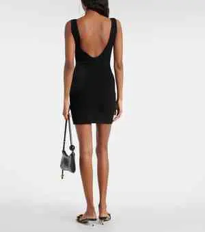 Jacquemus La Mini Robe Sierra Ribbed-knit Minidress - Black