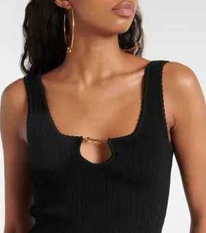 Jacquemus La Mini Robe Sierra Ribbed-knit Minidress - Black