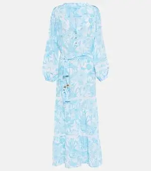Melissa Odabash Wisteria Printed Maxi Dress - Blue