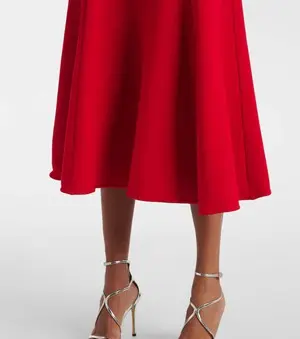 Roland Mouret Wool Crepe Midi Dress