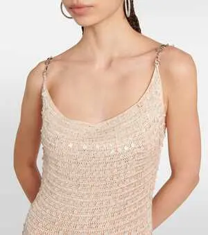 AYA MUSE Vatia Sequined Knitted Maxi Dress