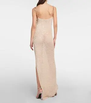 AYA MUSE Vatia Sequined Knitted Maxi Dress