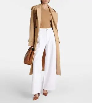 AGOLDE Ellis Low-rise Wide-leg Jeans In Milkshake