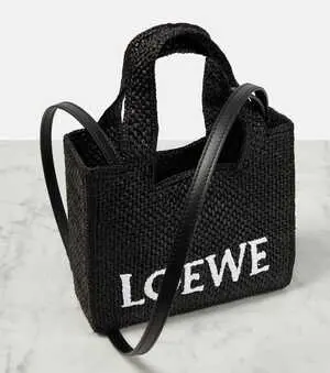 Loewe Raffia Top-handle Bag - Black