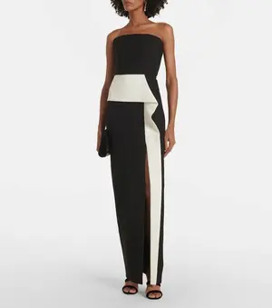 Roland Mouret Strapless Crepe Gown