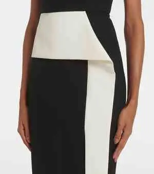 Roland Mouret Strapless Crepe Gown