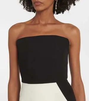 Roland Mouret Strapless Crepe Gown