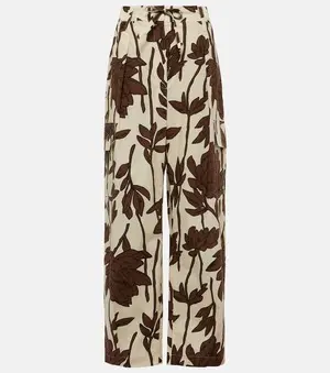 Brunello Cucinelli Printed Cotton Poplin Cargo Pants - White