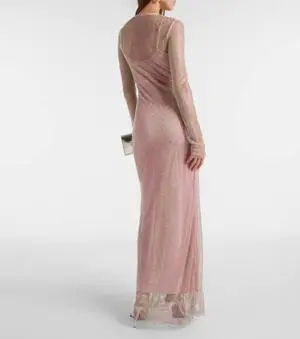 Sportmax Embellished Mesh Gown