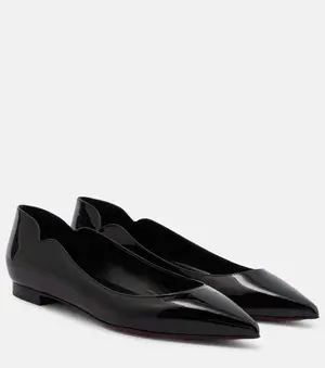 CHRISTIAN LOUBOUTIN Hot Chick Leather Ballet Flats