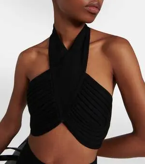 Gabriela Hearst Eris Halterneck Wool Bralette