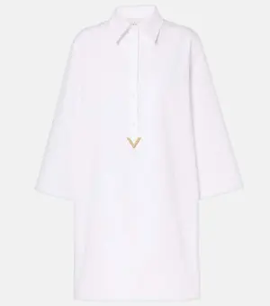 Valentino Garavani Cotton And Linen Minidress