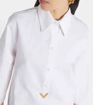 Valentino Garavani Cotton And Linen Minidress
