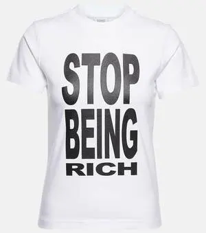 Vetements Slogan Cotton T-shirt - White