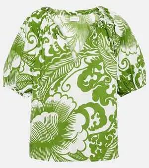 Velvet By Graham & Spencer Angela Cotton Top - Green