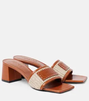 Versace Theia Barocco Raffia Mules