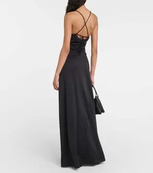 GANNI Crepe Jersey Maxi Dress