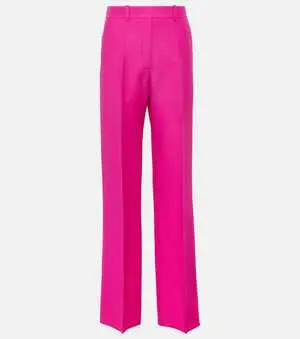 Valentino Garavani Crepe Couture Wool Wide-leg Trousers