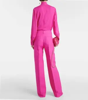 Valentino Garavani Crepe Couture Wool Wide-leg Trousers