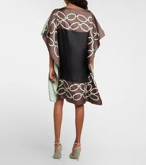 Valentino Garavani Chain-print Silk Kaftan