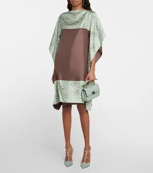 Valentino Garavani Chain-print Silk Kaftan