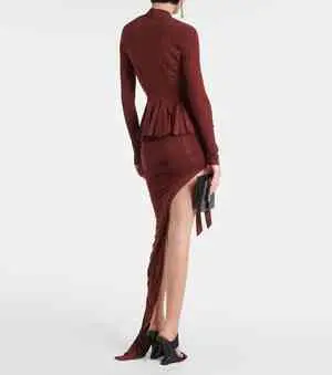 Rick Owens Hollywood Cupro-blend Wrap Jacket - Brown