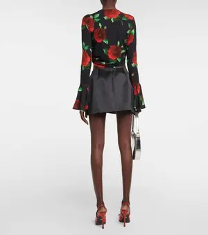 Magda Butrym Floral Ruched Crop Top