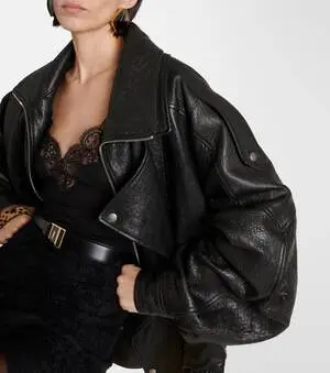 Saint Laurent Oversized Leather Blouson - Black