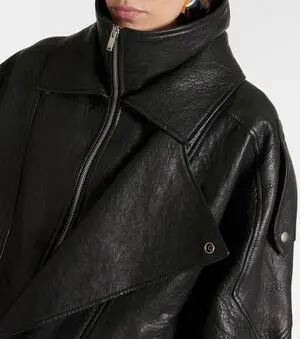 Saint Laurent Oversized Leather Blouson - Black