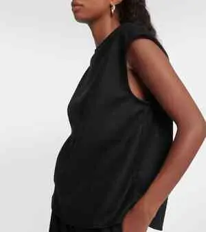 Asceno Dasha Linen Top - Black