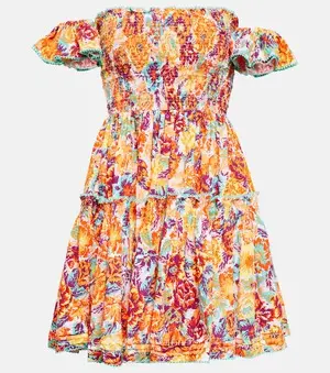 Poupette St Barth Aurora Floral Cotton Minidress - Multicoloured