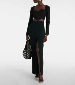 Staud Corde Scalloped Crop Top