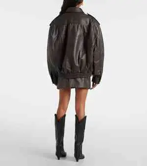 BLAZÉ MILANO Charlie Leather Bomber Jacket