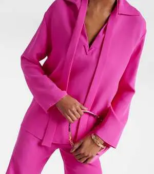 Valentino Garavani Vgold Tie-neck Blouse - Pink