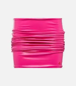 Attico Ruched Lycra Miniskirt