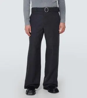 JIL SANDER Virgin Wool Wide-leg Pants