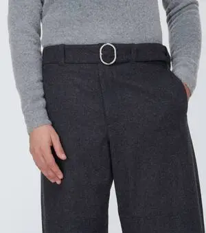 JIL SANDER Virgin Wool Wide-leg Pants