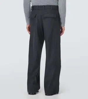 JIL SANDER Virgin Wool Wide-leg Pants