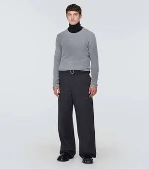 JIL SANDER Virgin Wool Wide-leg Pants