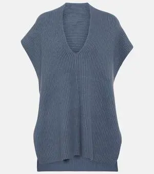 JOSEPH Ribbed-knit Cashmere Top