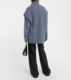 JOSEPH Ribbed-knit Cashmere Top