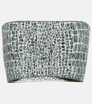 Alaïa Croc-effect Bandeau Top - Multicoloured