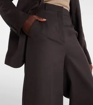 Stella McCartney High-rise Wide-leg Wool Pants