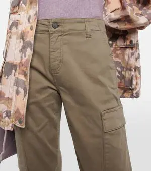 Ag Cropped Cotton-blend Cargo Pants
