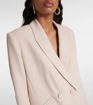 THE SEI Double-breasted Crepe Blazer