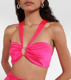 THE SEI Silk Satin Halterneck Top