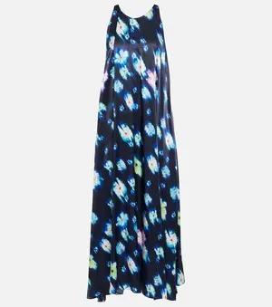 Dorothee Schumacher Floral Printed Midi Dress - Blue