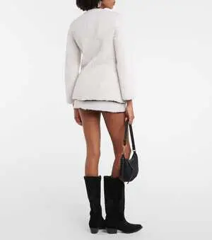 BLANCHA Leather-trimmed Shearling Jacket